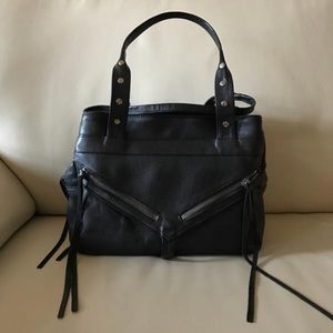 Botkier | Bags | Botkier Black Textured Leather Trigger Satchel Bag ...